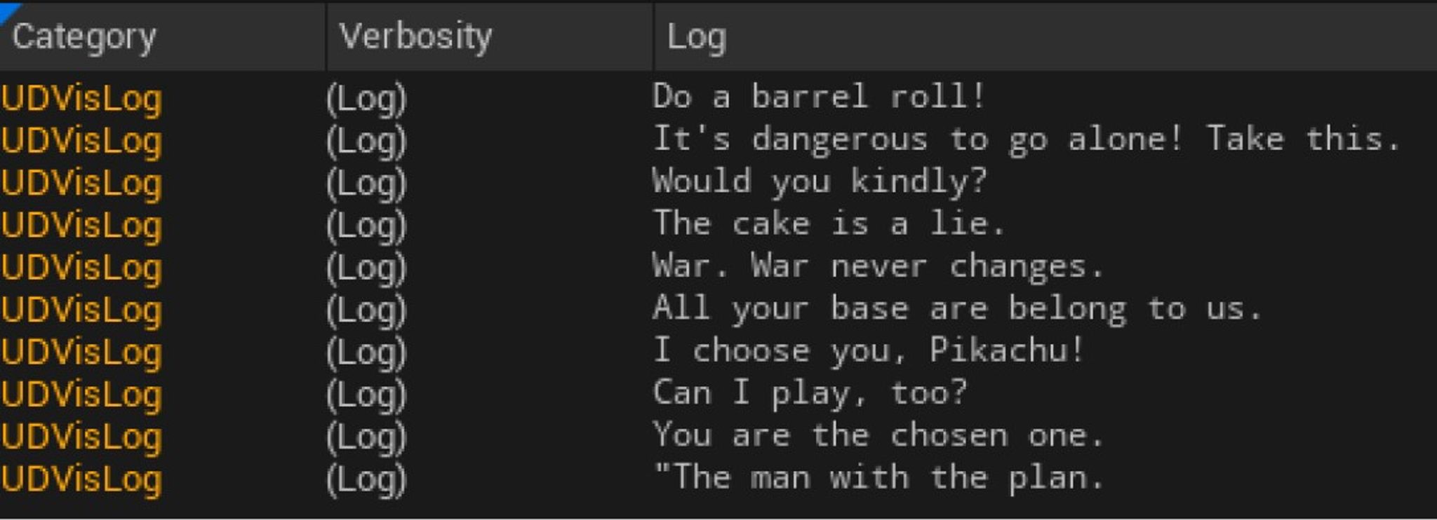 UE Tip: The Visual Logger
