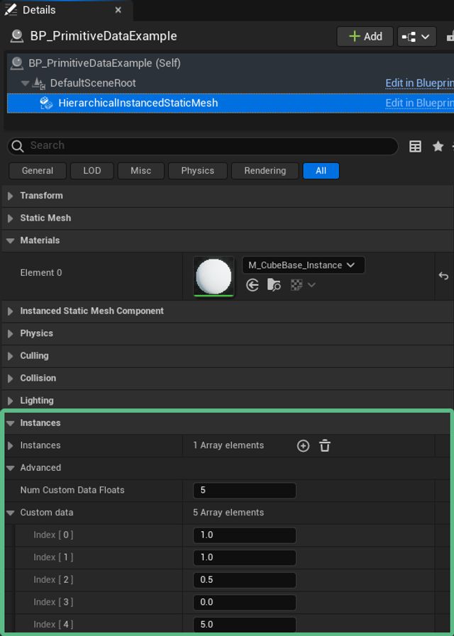 UE Tip: Custom Primitive Data