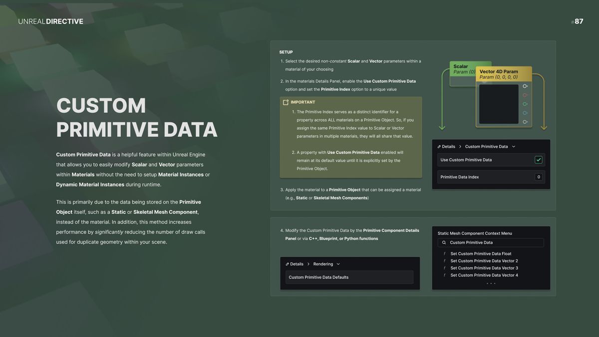UE Tip: Custom Primitive Data