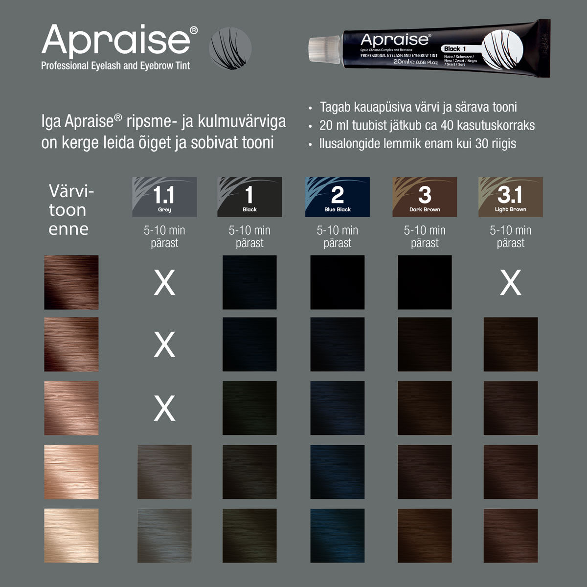 Apraise Professional Eyelash & Eyebrow Tint - Tradehouse