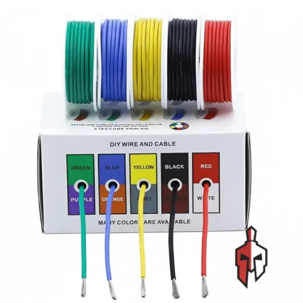 Circuit Wire 26 AWG Flexible Stranded 5 Color Pack 100m Box - Alphatronic