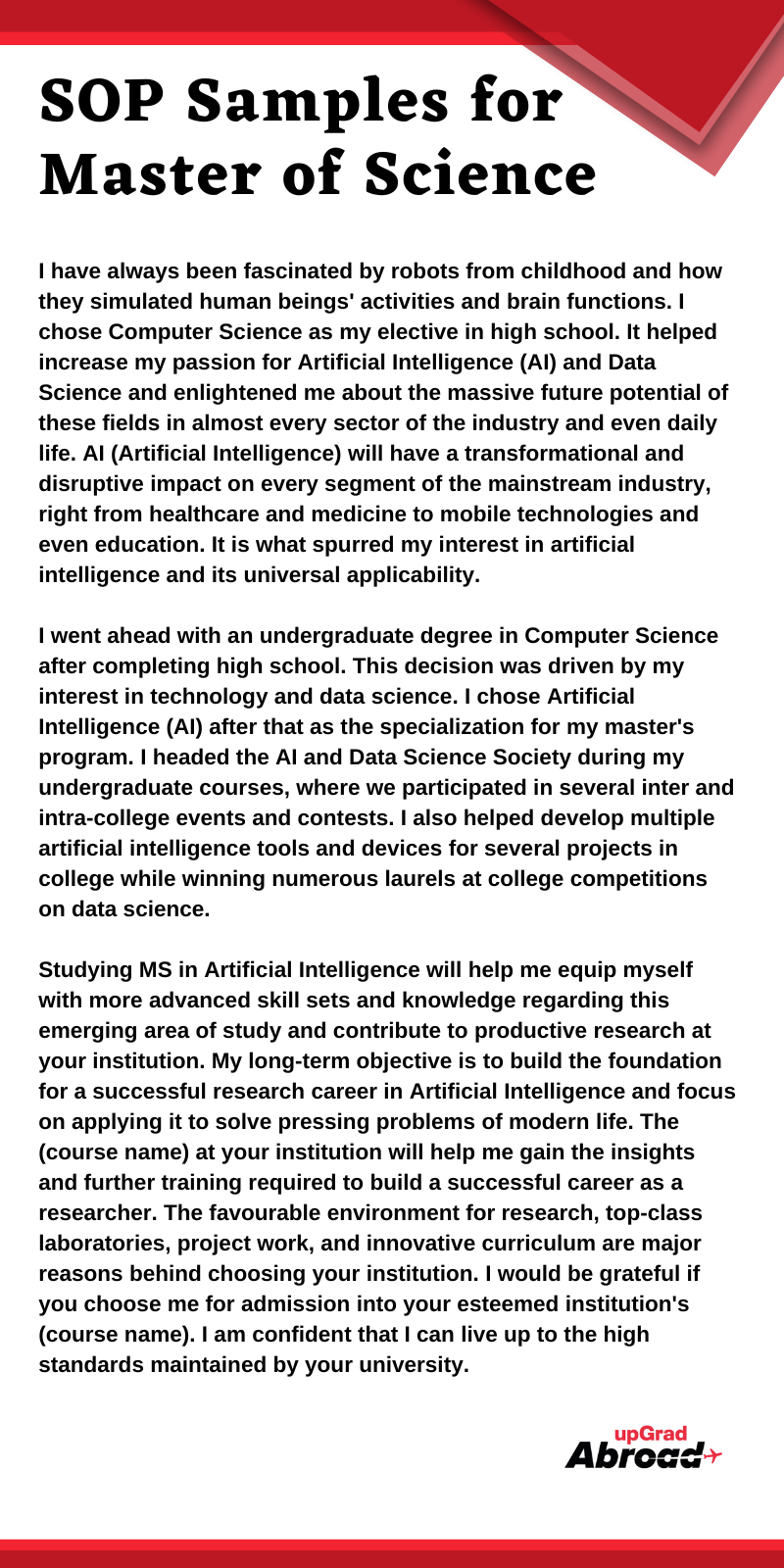 Statement of Purpose for Masters : Sample, Format & How to Write