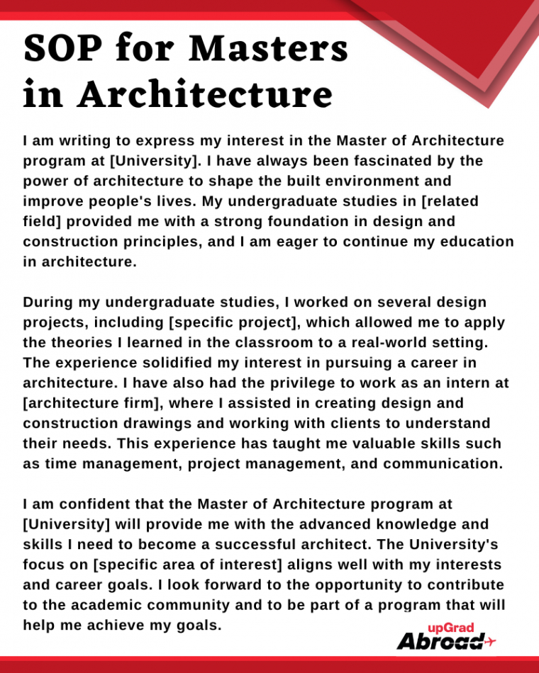 Tips for Writing a Winning SOP for Masters in Architecture