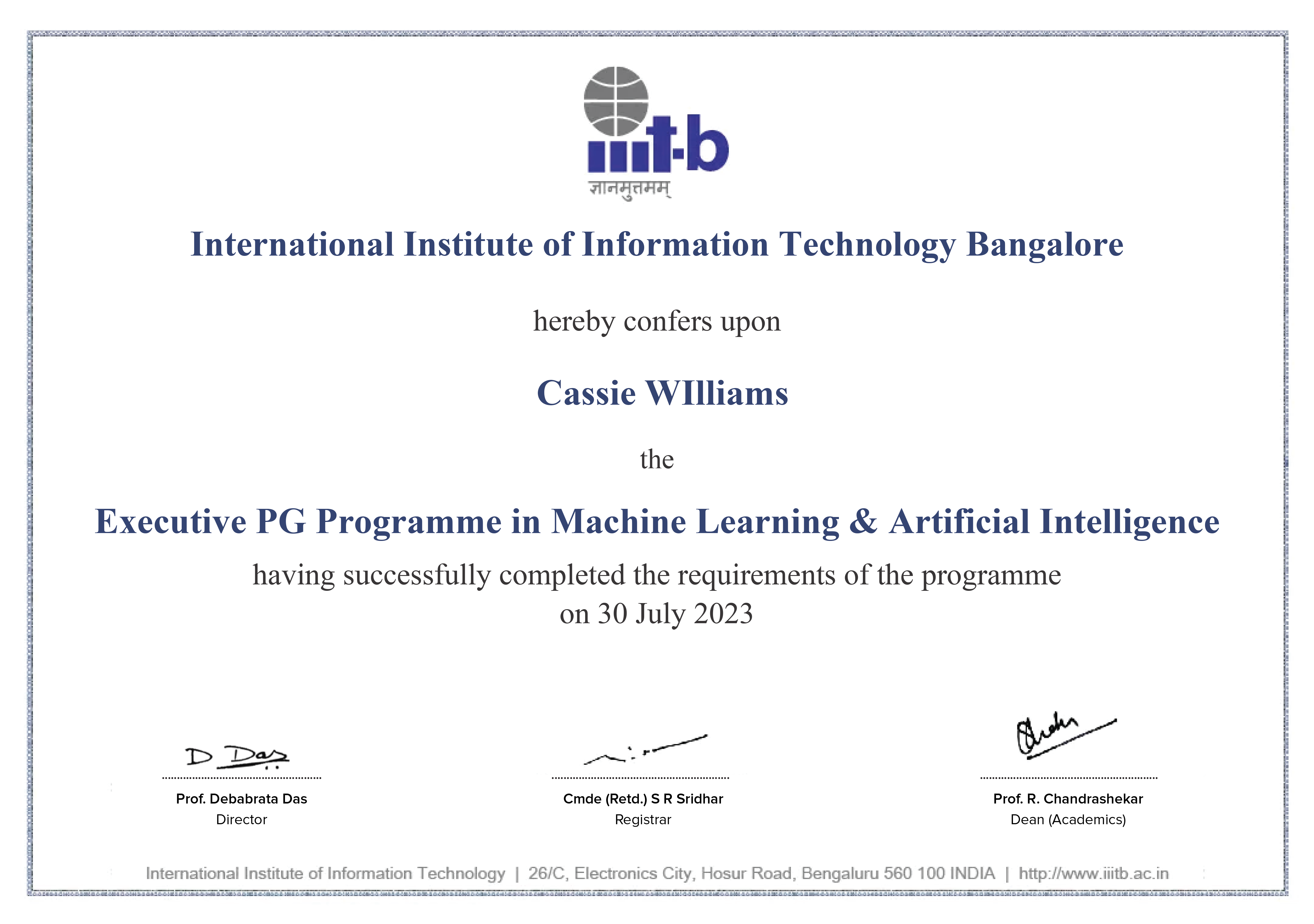 Executive PG Program in Machine Learning & Artificial Intelligence with IIIT Bangalore | upGrad