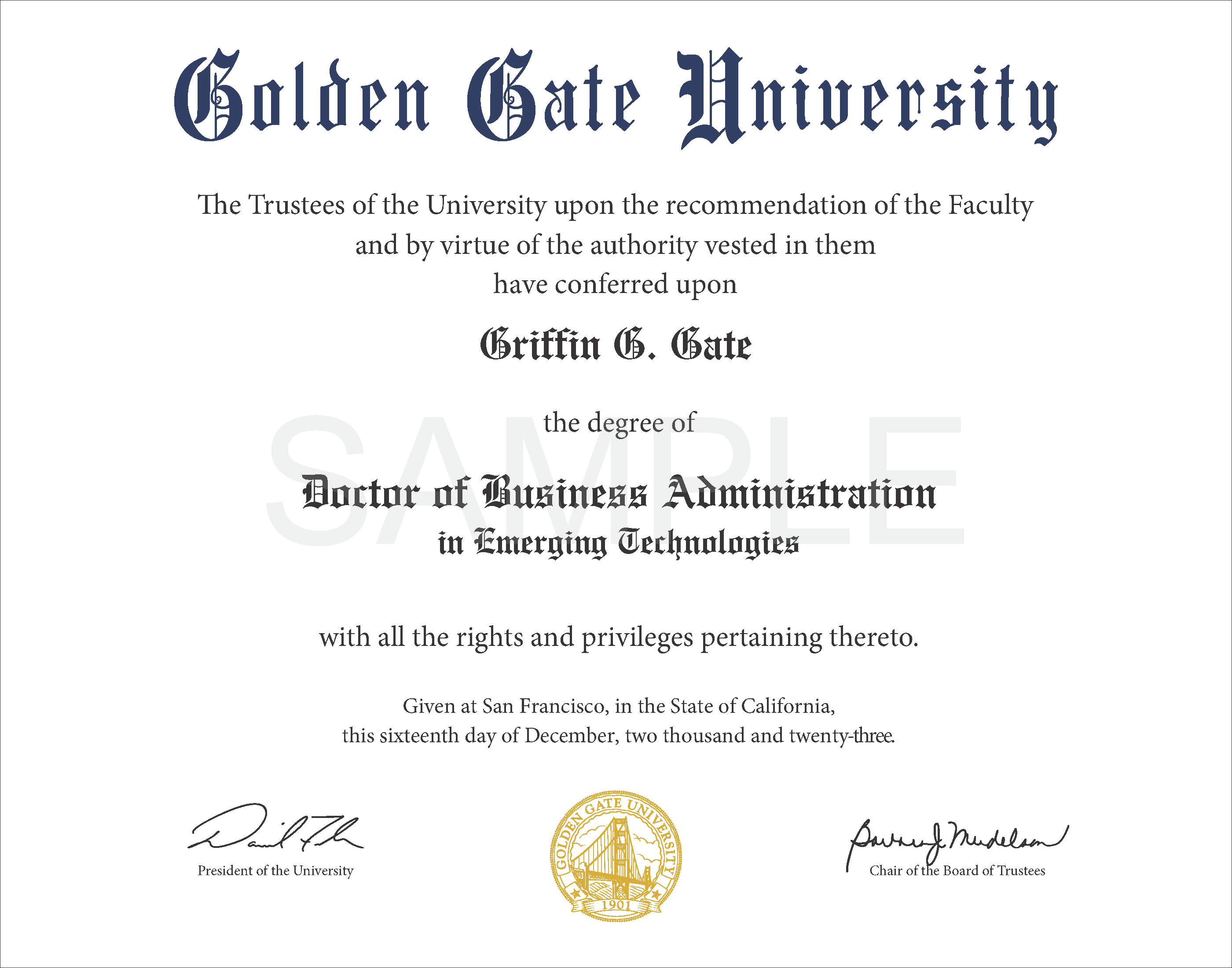 Doctorate in Business Administration in Emerging Technologies ...