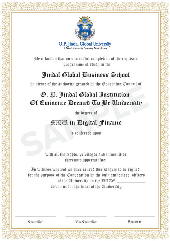 University Degree Certificate Mba