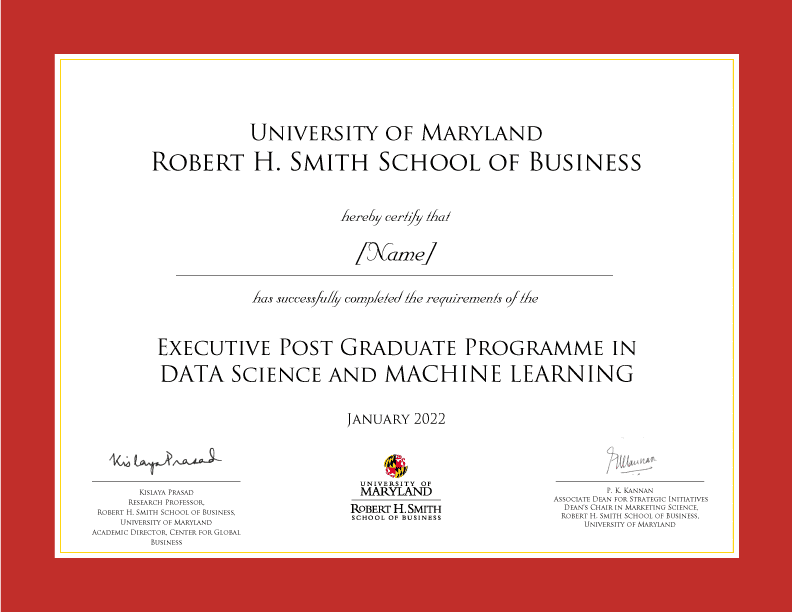 Executive Post Graduate Programme in Data Science and Machine Learning ...