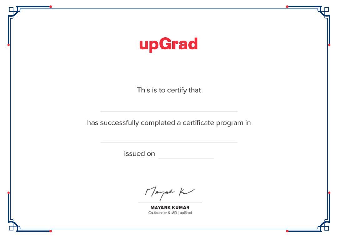 Advanced Certificate in Full Stack Development from upGrad Advanced Certificate in Full Stack Development from upGrad