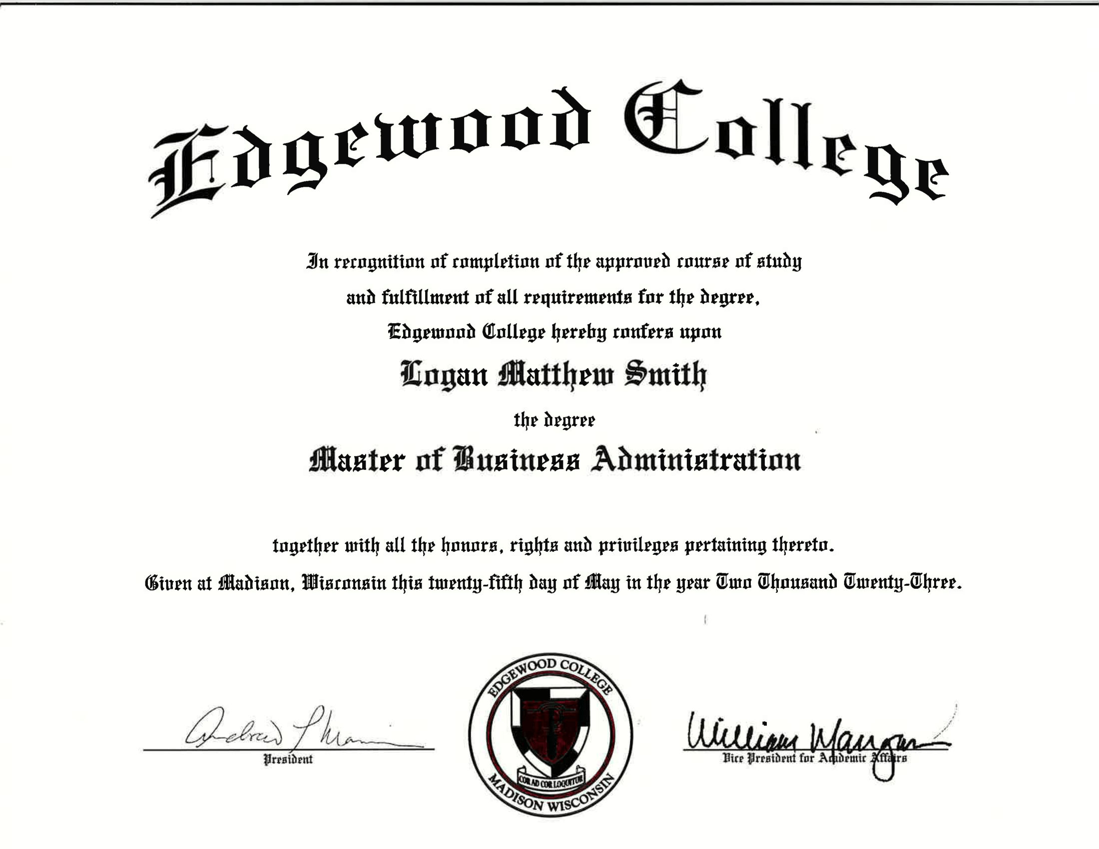 Dual Degree Mba Dba Edgewood College Upgrad Sg