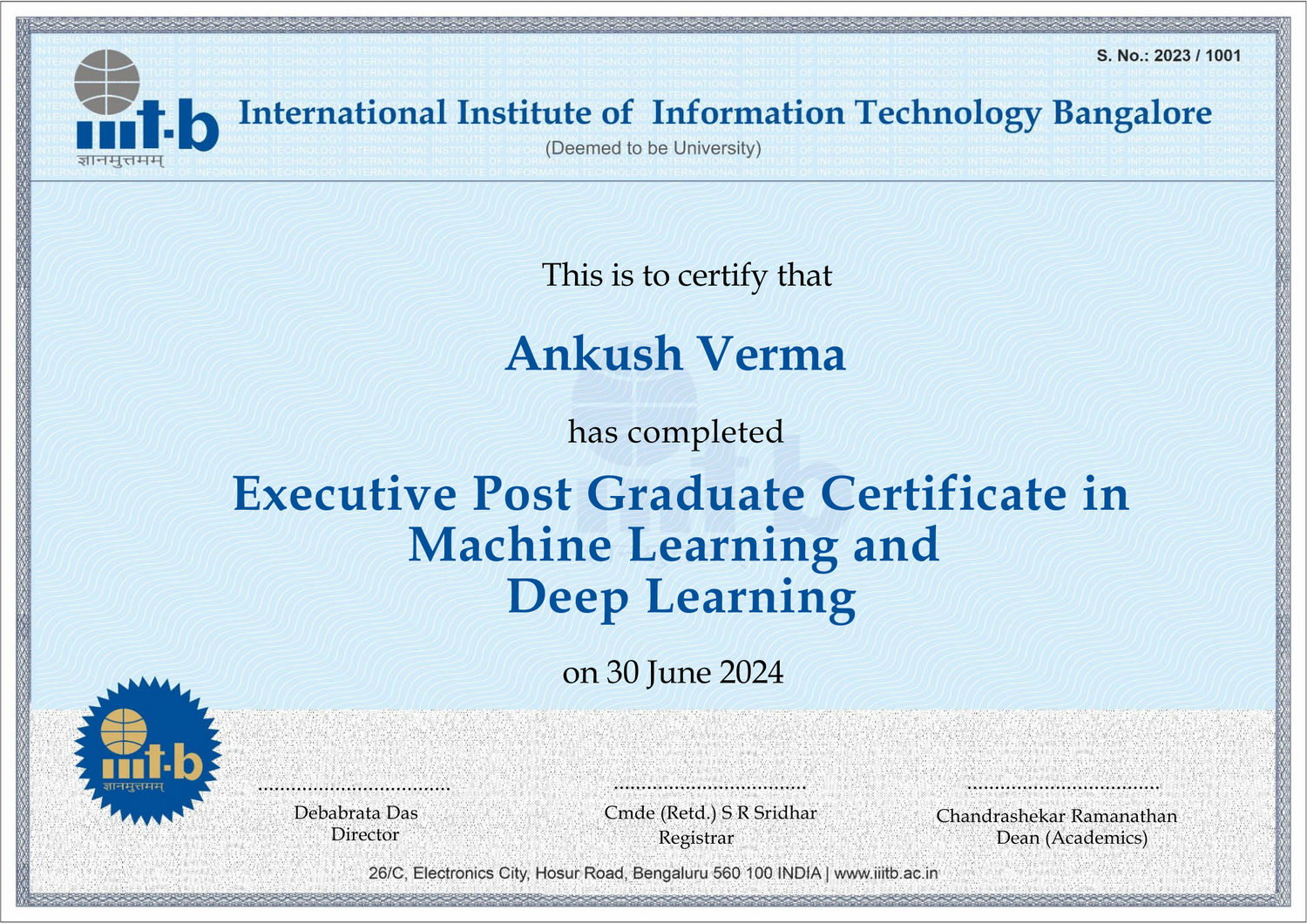 Advanced Certificate Program In Machine Learning And Deep Learning With Iiitb Upgrad 