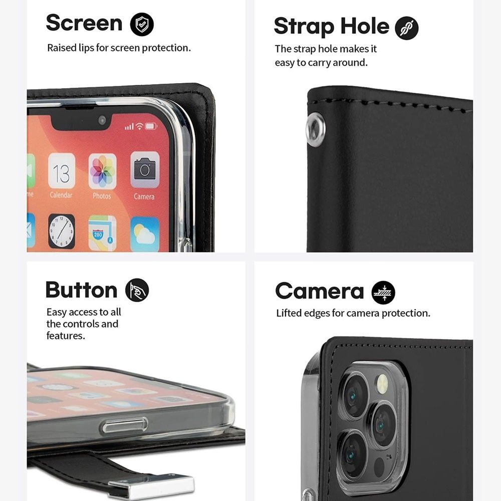 Mercury Rich Diary Case for iPhone 16