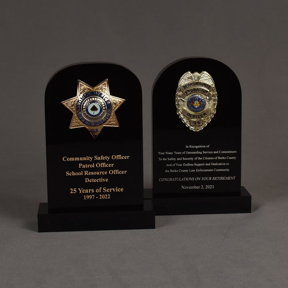 Custom Lucite® Badge Embedment Gallery | US Acrylic Awards