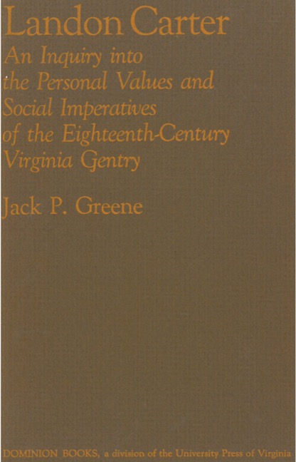 Landon Carter - UVA Press