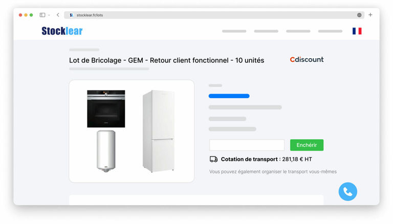 Acheter sur Stocklear