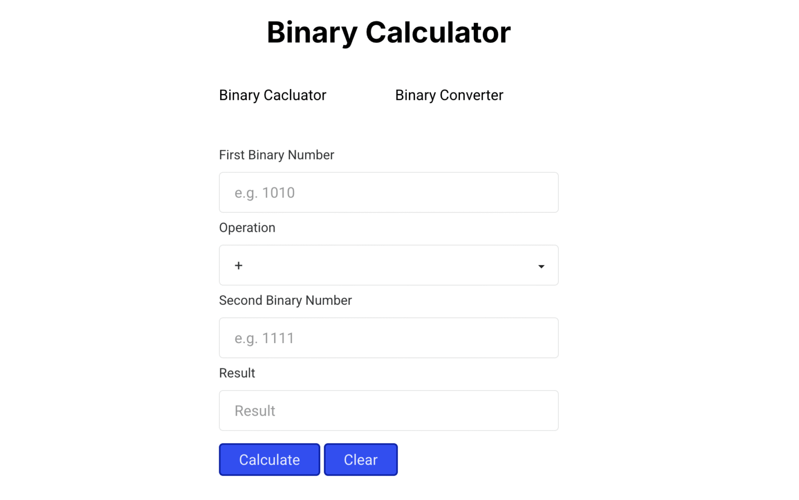 Binary Calculator - Prime Systems Academy