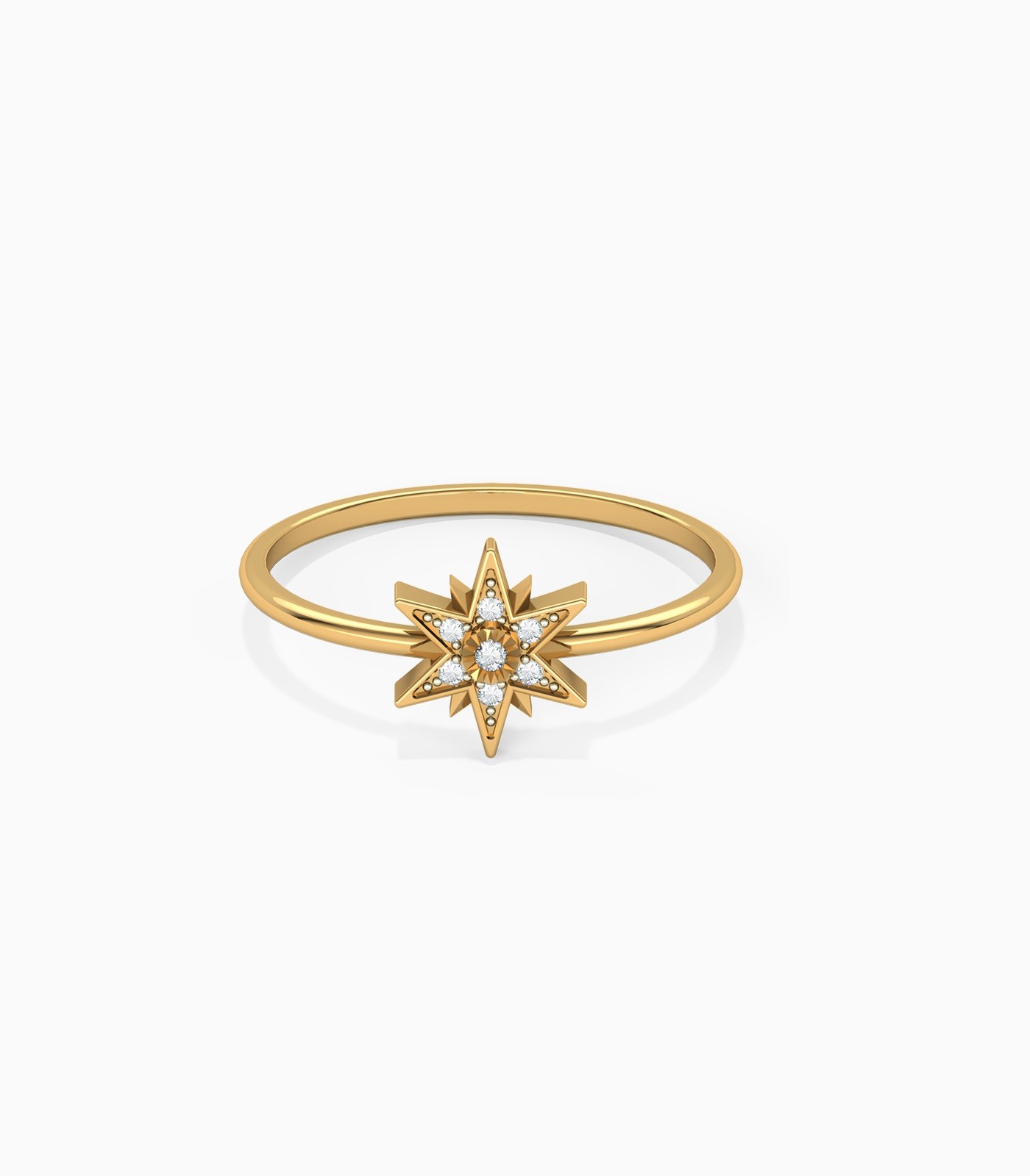 Twinkling Diamond Star Ring | Varudai Jewelry