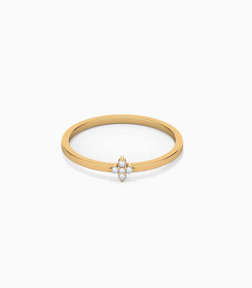 Dainty Flora Diamond Ring | Varudai Jewelry