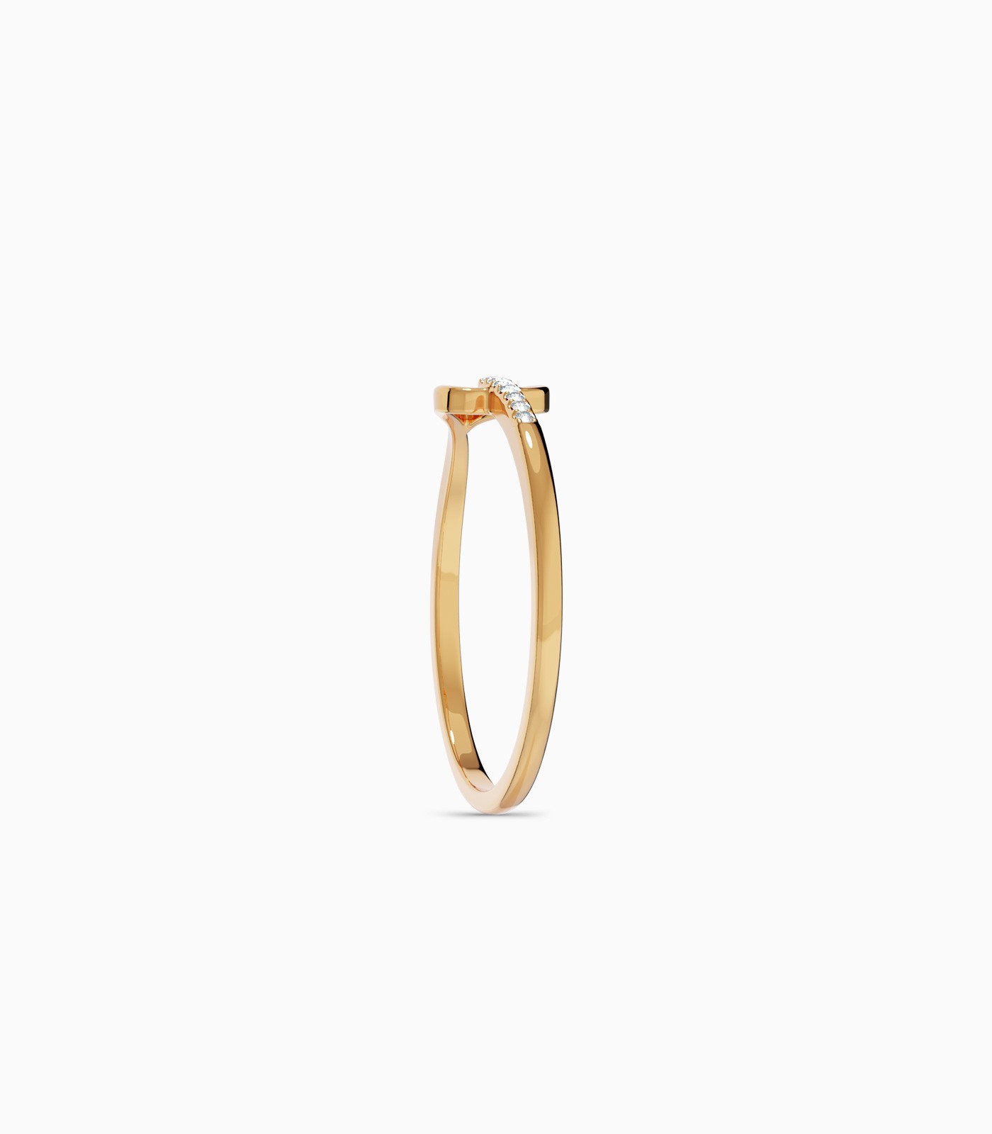18k Gold Curved Heart Ring | Varudai Jewelry