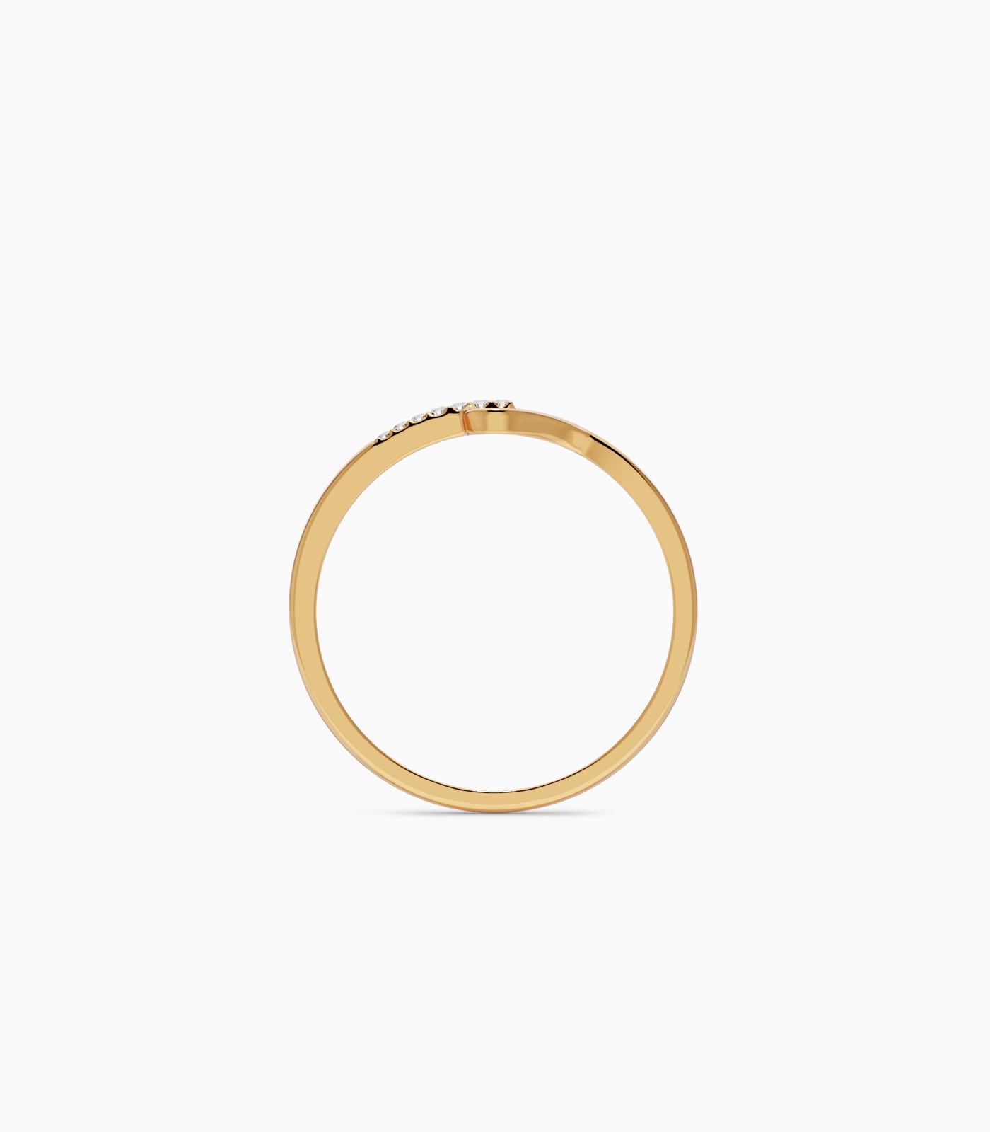 18k Gold Curved Heart Ring | Varudai Jewelry
