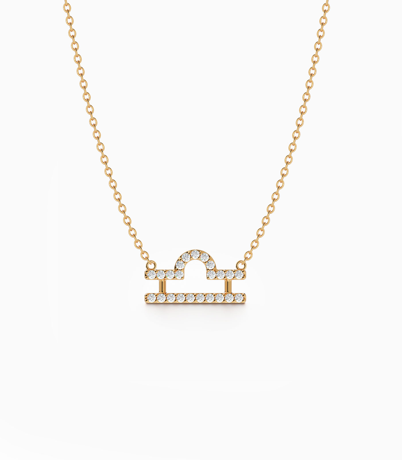Libra Zodiac Sign Diamond Necklace | Varudai Jewelry