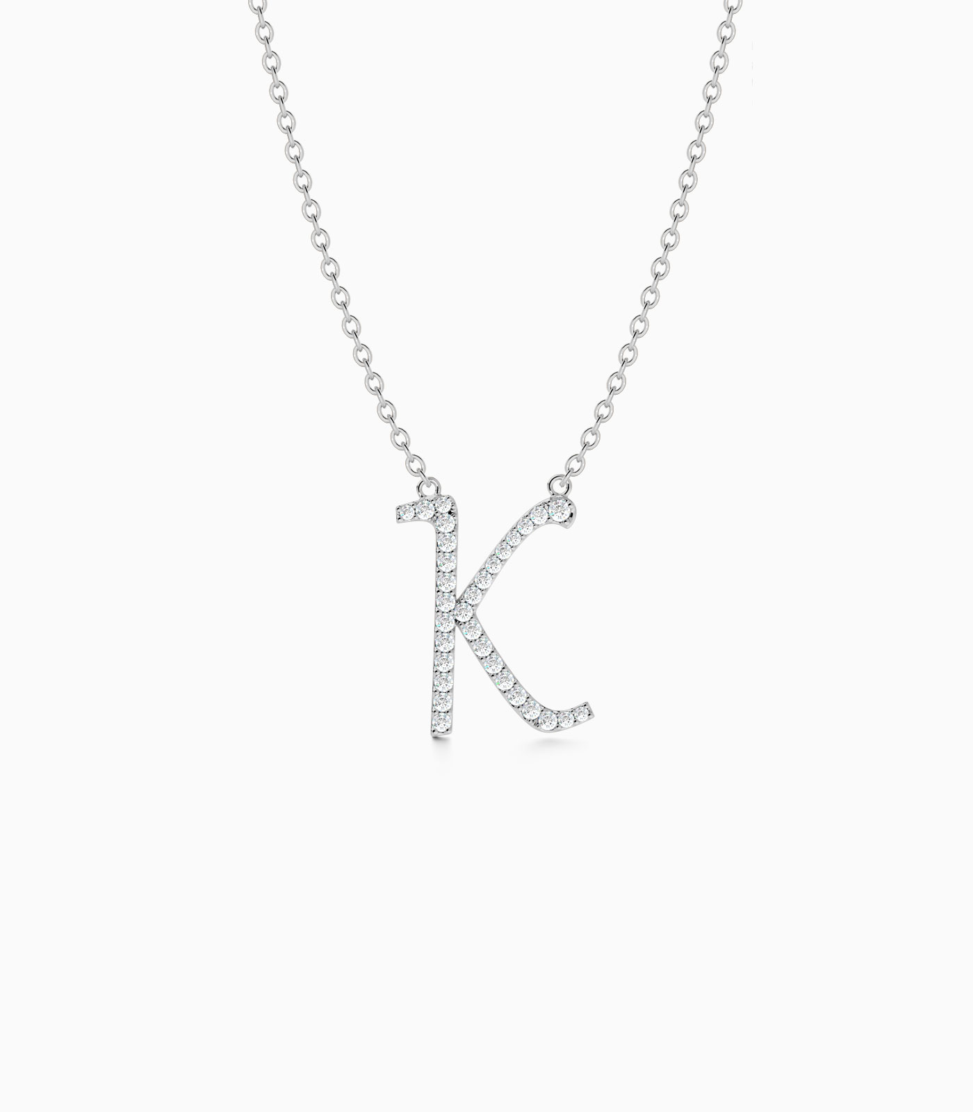 Initial K Necklace In Gold And Diamonds | Varudai Jewelry