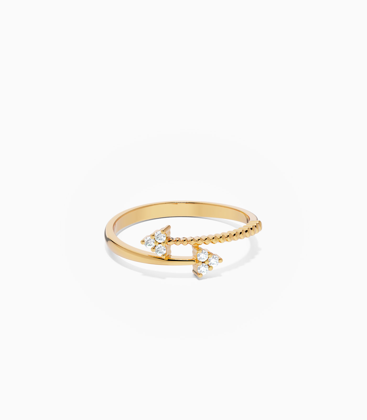 Modern Diamond Double Arrow Ring | Varudai Jewelry