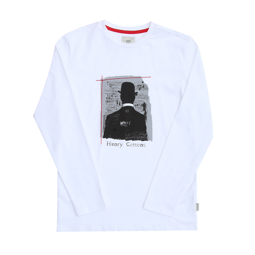 Maglia a maniche lunghe bianca - HENRY COTTON BAMBINO Maglia a maniche lunghe bianca - HENRY COTTON BAMBINO