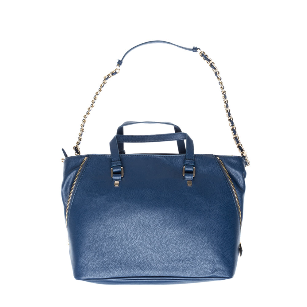 Borsa a mano con tracolla a catena blu - POLLINI BORSE Borsa a mano con tracolla a catena blu - POLLINI BORSE