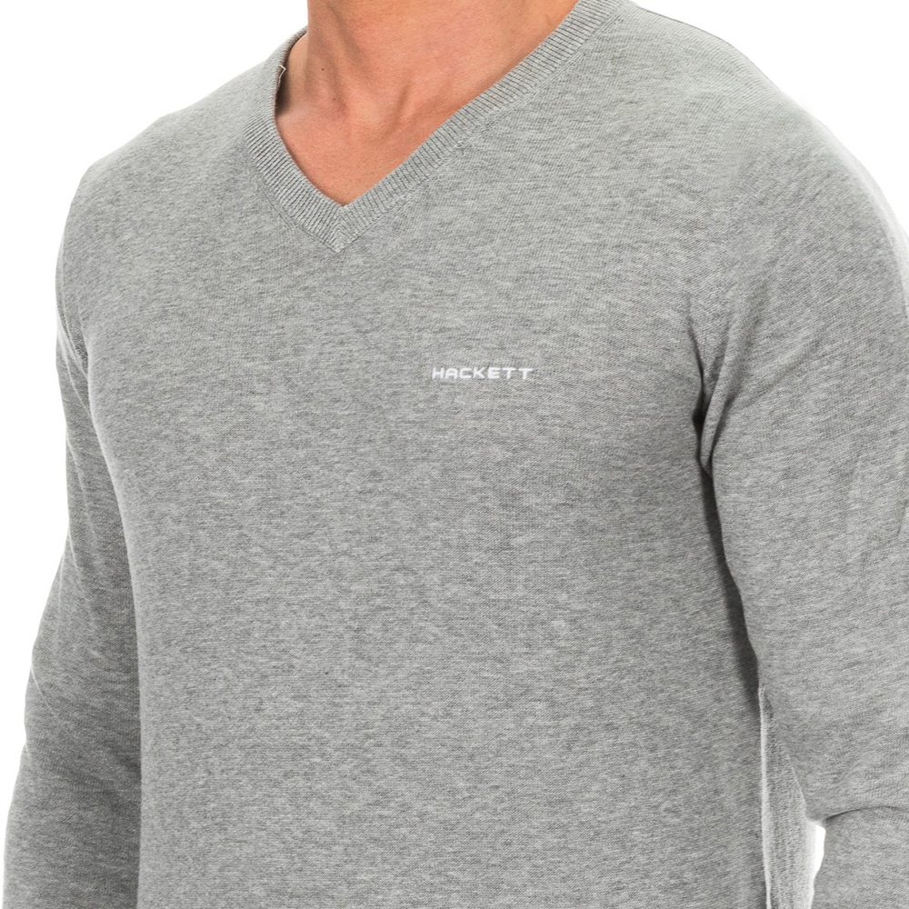 Maglione con scollo a V grigio - Hackett London Maglione con scollo a V grigio - Hackett London