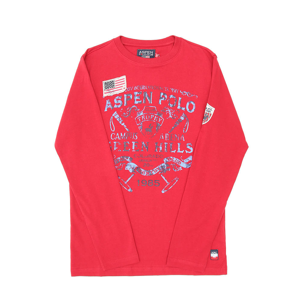 Maglia a maniche lunghe rossa - ASPEN POLO BAMBINO Maglia a maniche lunghe rossa - ASPEN POLO BAMBINO