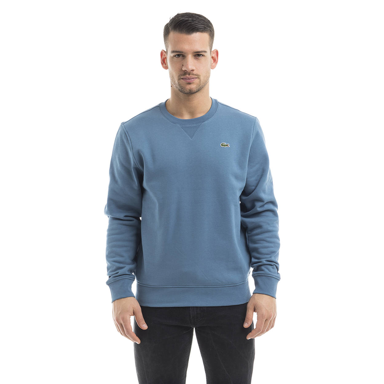 Felpa girocollo blu avio - Lacoste Felpa girocollo blu avio - Lacoste
