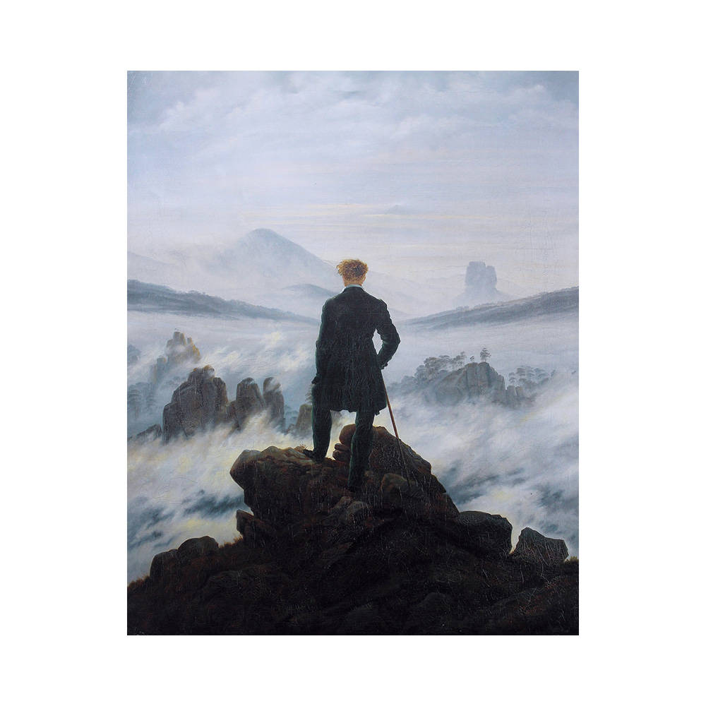 Stampa Su Tela Caspar David Friedrich Viandante Sul Mare Di Nebbia stampa-su-tela-caspar-david-friedrich-viandante-sul-mare-di-nebbia
