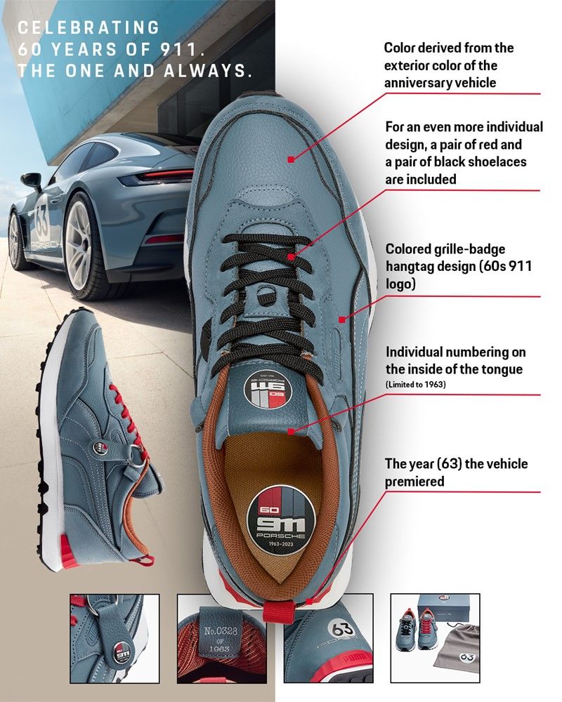 Porsche celebrates 60th birthday of the 911 with Retro Design Sneakers