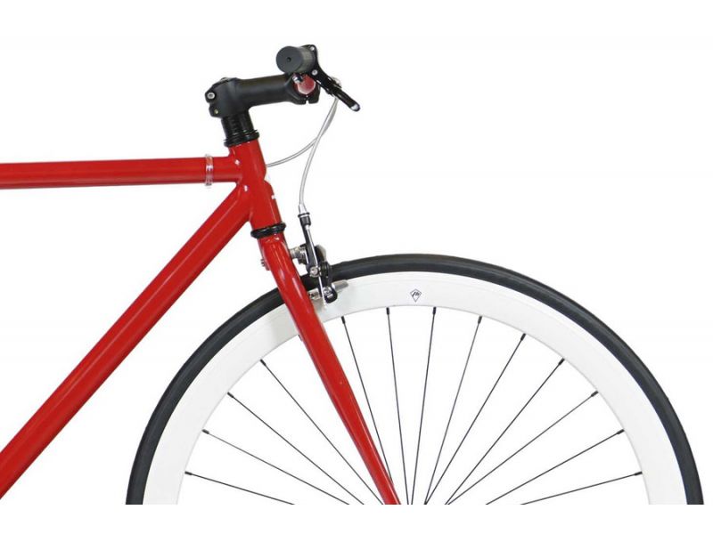 FabricBike Red White Fixed Bike