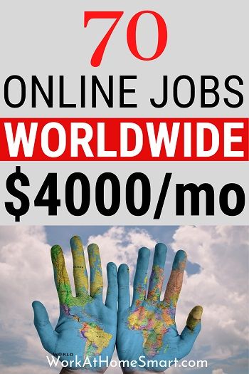 70+ Online Jobs Worldwide: Work From Home Anywhere In The World