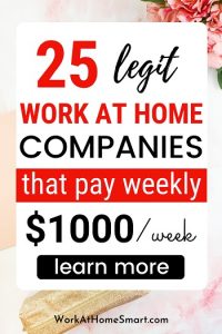 25 Legit Online Jobs That Pay Weekly