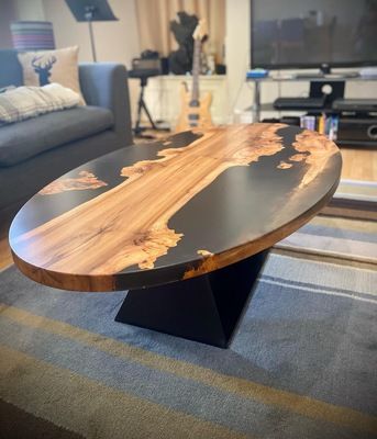 Resin Coffee Tables - Interiors & Build Photo Album By Alderwood Studios