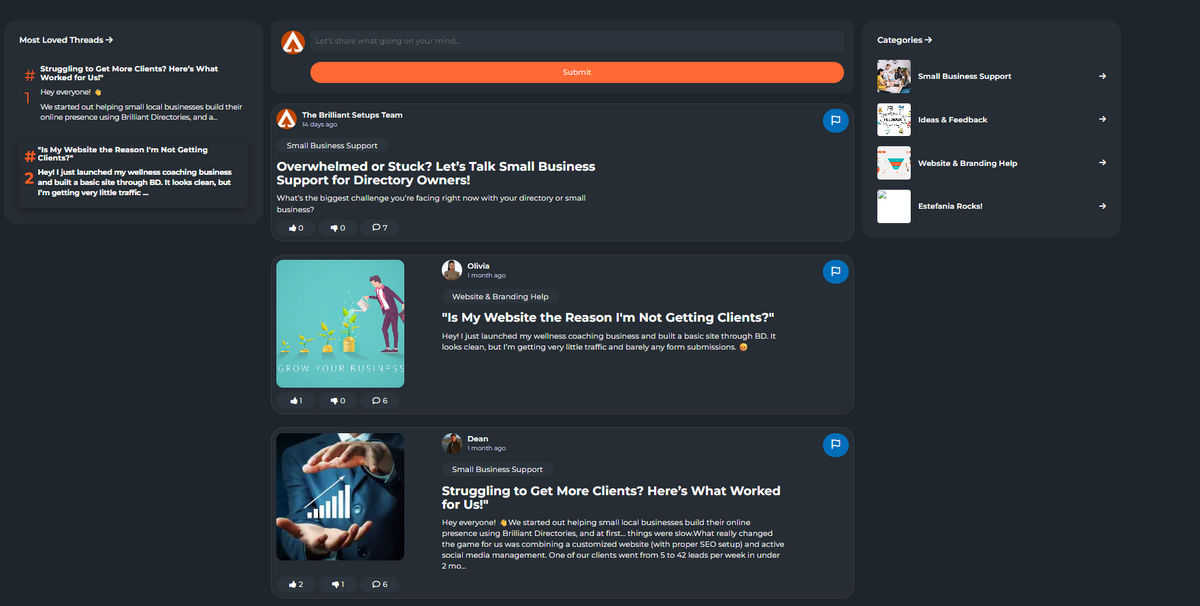 Premium Member Forum - Brilliant Directories Expert Partner Plugins By ...