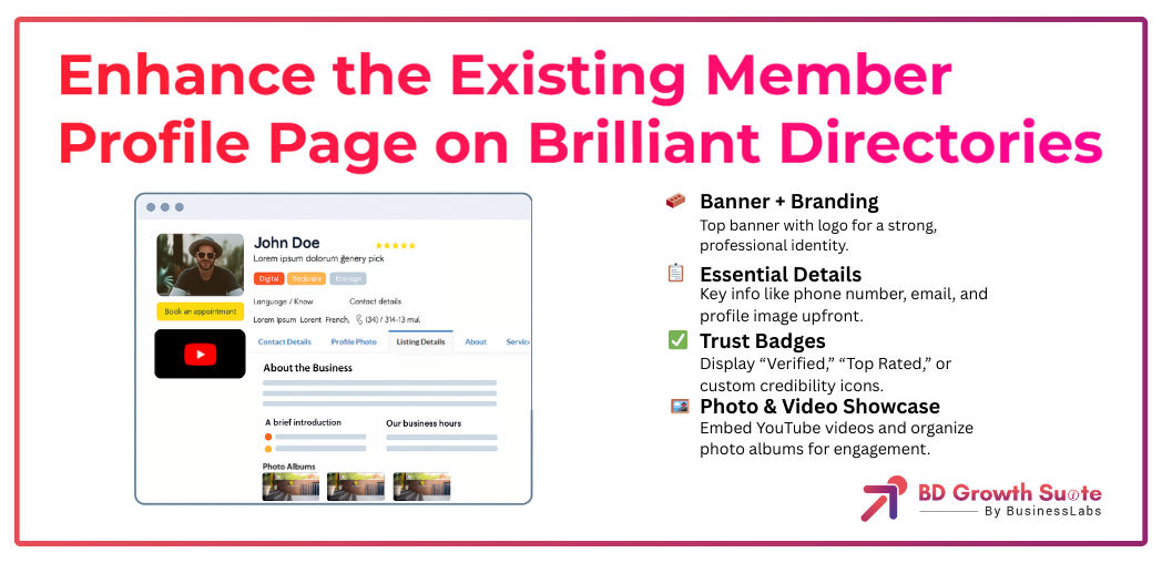 Enhance the Existing Member Profile Page - Brilliant Directories Expert ...