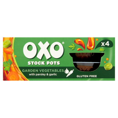 OXO Stock Pots Garden Vegetables with Parsley & Garlic 4 x 20g (50g ...