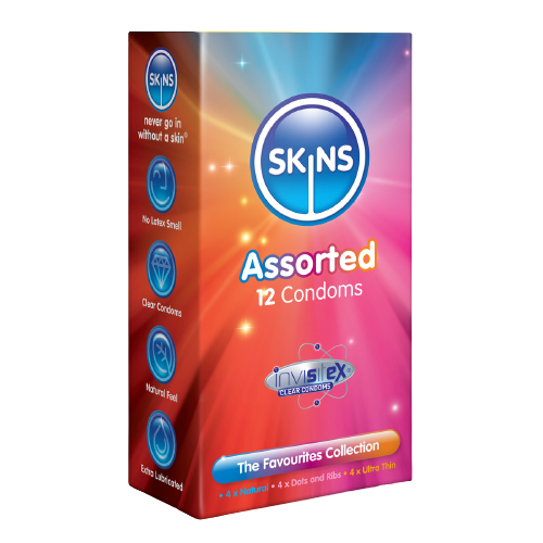 Skins Assorted Condoms Pack of 12 - We Get Any Stock Skins Assorted Condoms Pack of 12 - We Get Any Stock