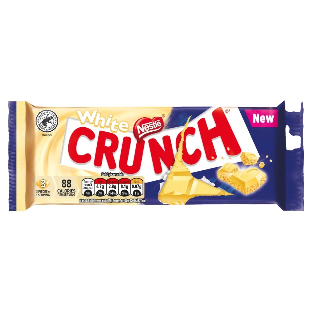 Crunch white chocolate store