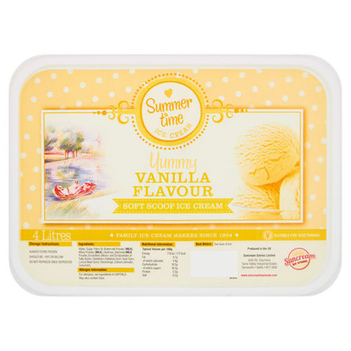 Summer Time Ice Cream Yummy Vanilla Flavour Soft Scoop Ice Cream 4 ...
