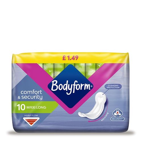 Bodyform Maxi Long Sanitary Towels 10 pack - We Get Any Stock