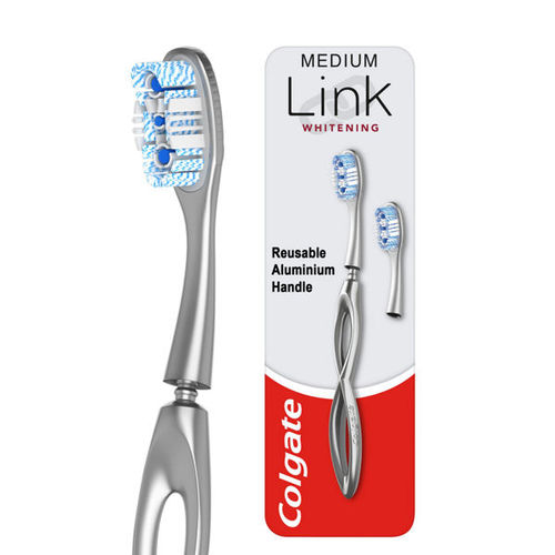 Colgate Link Whitening Medium Replaceable Head Manual Toothbrush ...