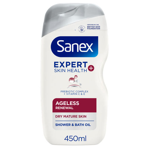 Sanex Expert Skin Health Ageless Renewal Shower Gel Body Wash 450ml ...