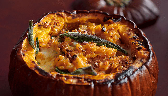 Four-cheese orzo baked pumpkins - Goody Kitchen | Simple and Easy Recipes