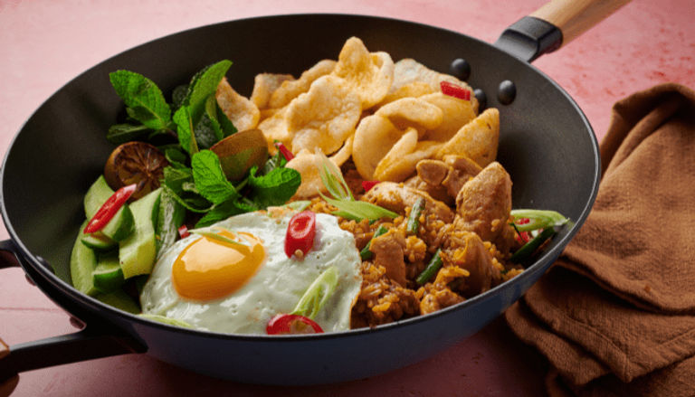 Peanut butter chicken nasi goreng