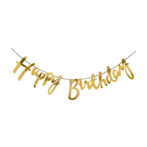Cursive Happy Birthday Banner