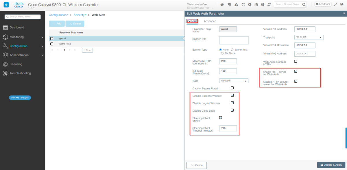 Cisco Catalyst 9800: aprenda a configurar com Hotspot WiFire
